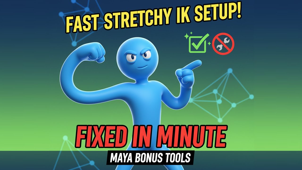 Fast Stretchy IK Setup in Maya | Fix the Bonus Tools Stretch Bug in 1 ...