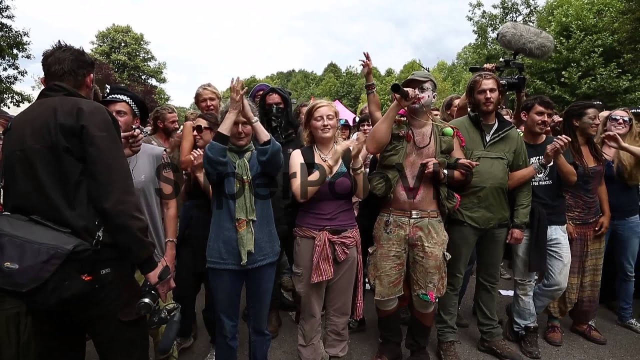 Wide Shot, Protestors Clapping And Shouting. Protesters g... - YouTube