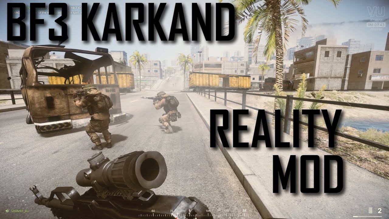 BF3 Reality Mod - Karkand - RUSFOR LMG Gameplay - YouTube