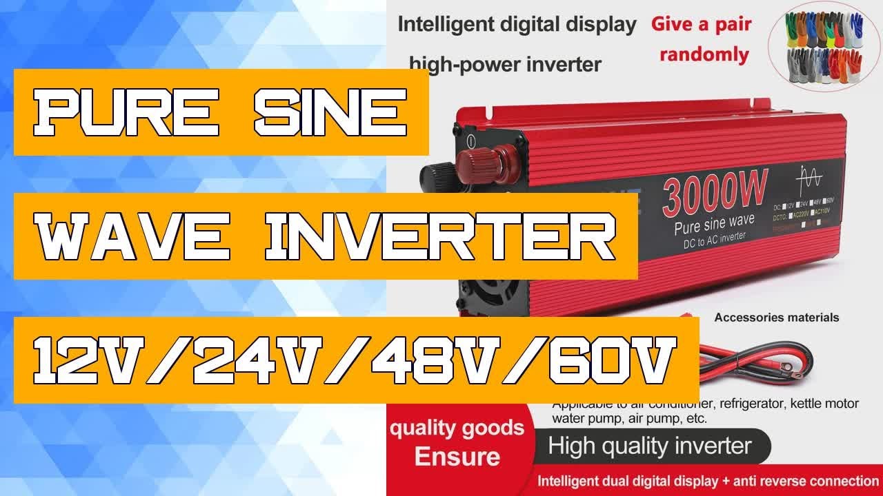 Pure Sine Wave Inverter 12V/24V/48V/60V To AC 110V 220V 3000/2200/2000 ...