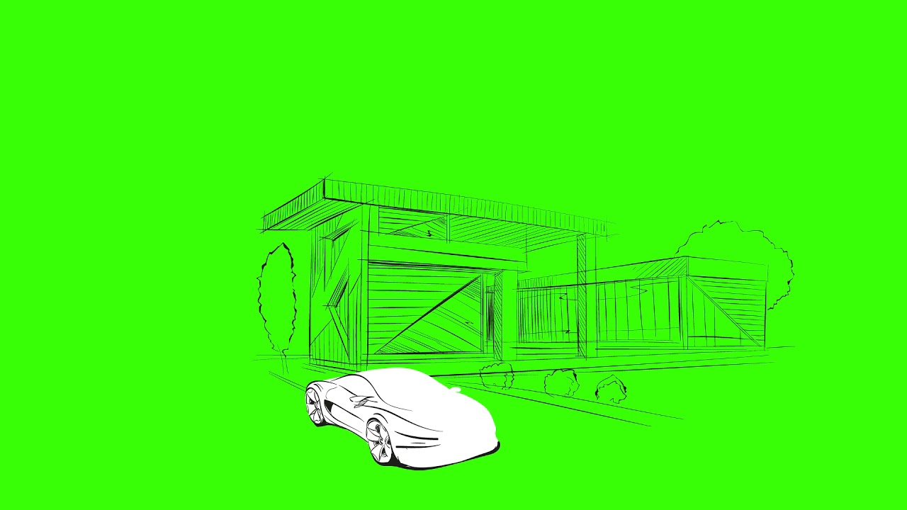 Green Screen-cartoon building animation - YouTube