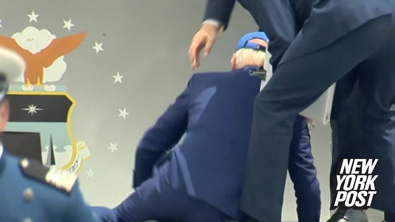 BREAKING: Joe Biden takes hard fall at Air Force Academy commencement ...
