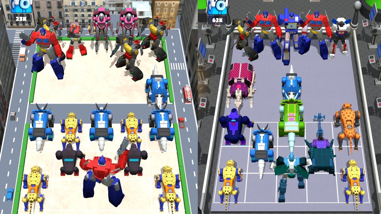 Merge Robots Monster Animals : Fusion Battle, Max Level Gameplay, New ...