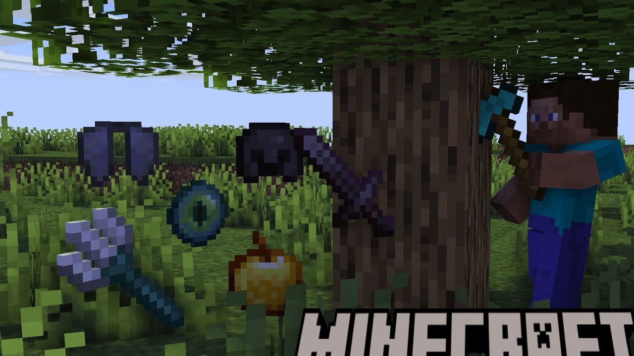 Minecraft, tree drop op items| - YouTube