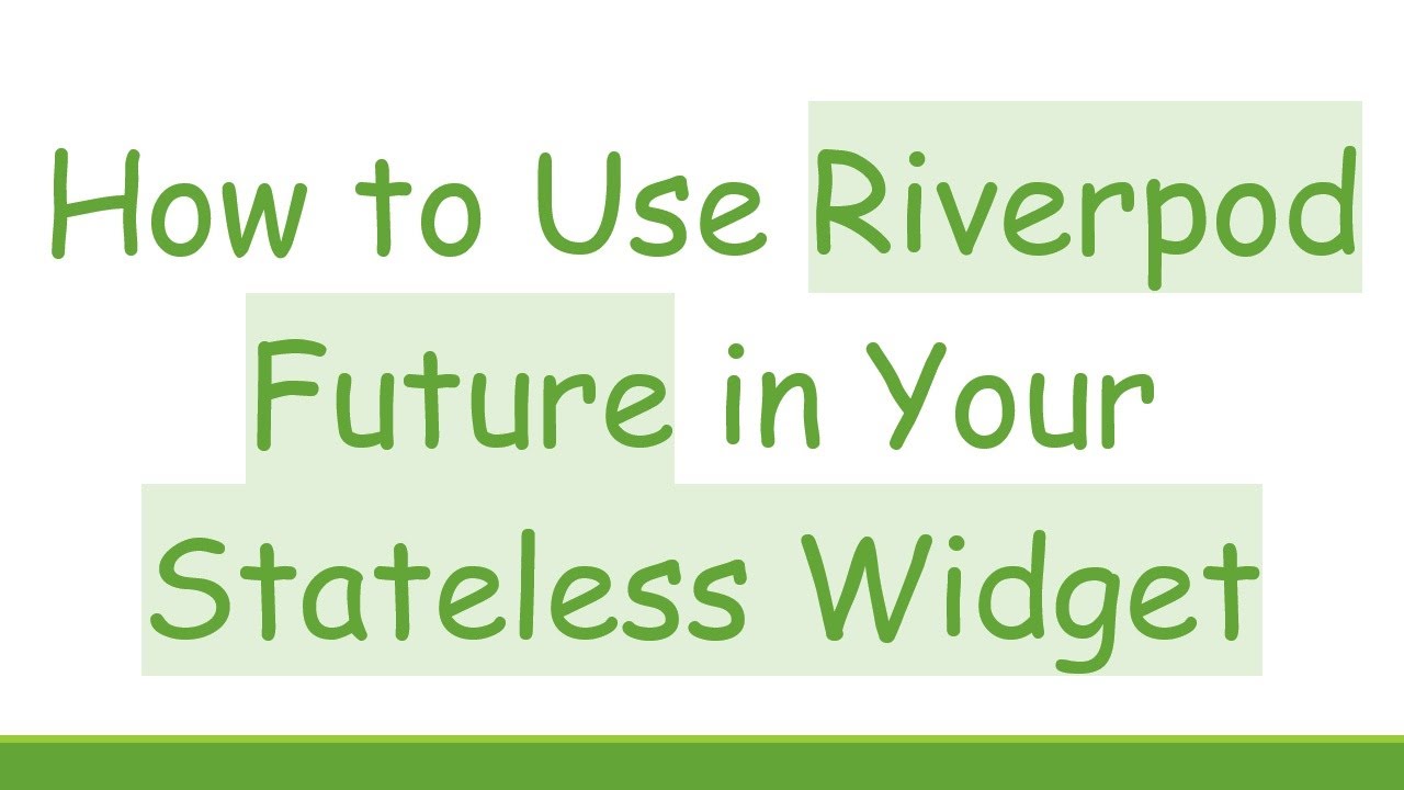 How to Use Riverpod Future in Your Stateless Widget - YouTube
