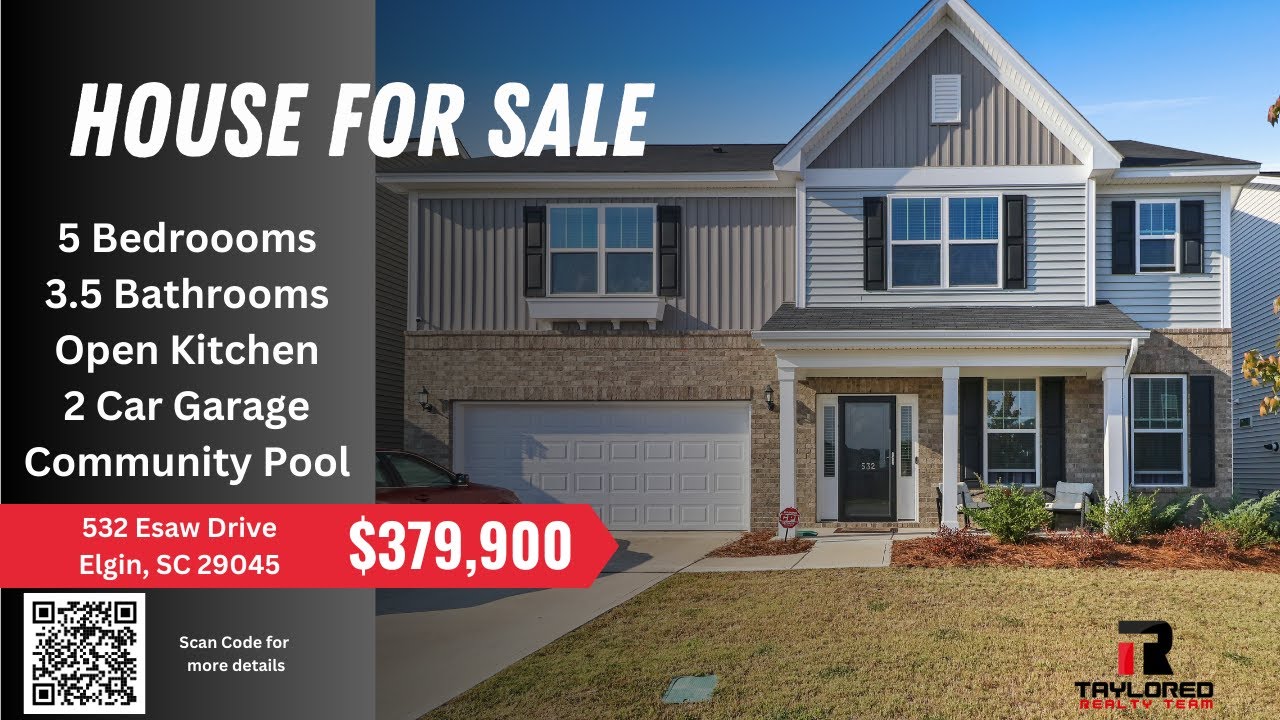 532 Esaw Drive, Elgin SC Video Tour: House For Sale - YouTube