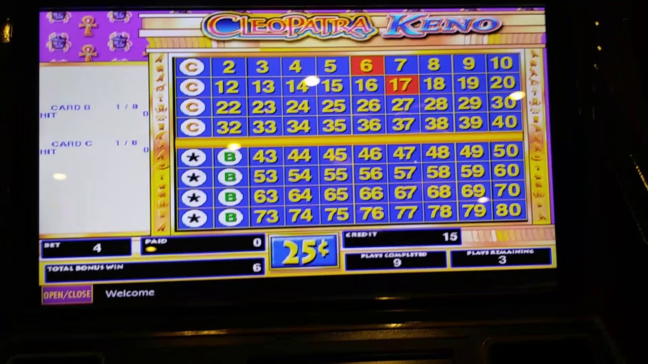 Cleopatra keno jackpot win - YouTube