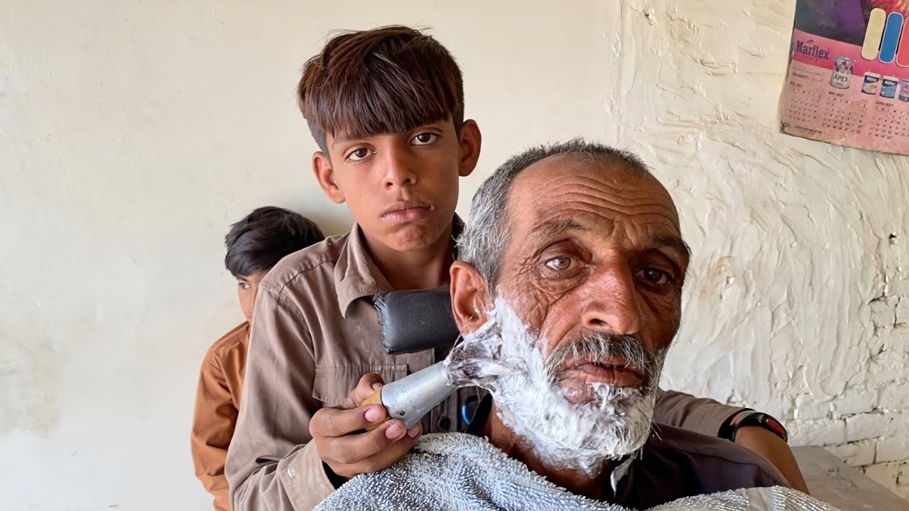 ASMR Fast Shave with Straight Razor | Big Beard Shaving' Hair ...