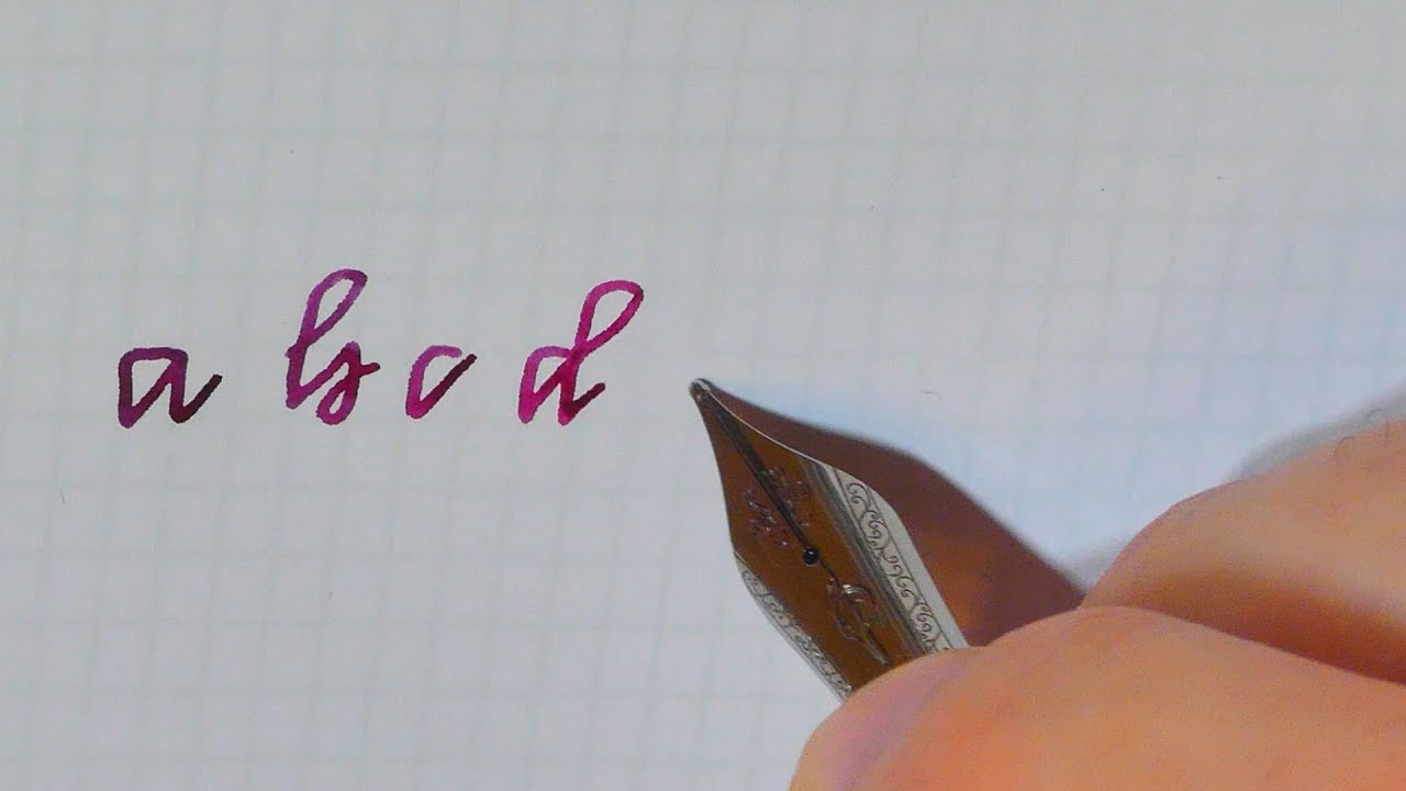 Simple handwriting with a fountain pen - how to write lowercase ...
