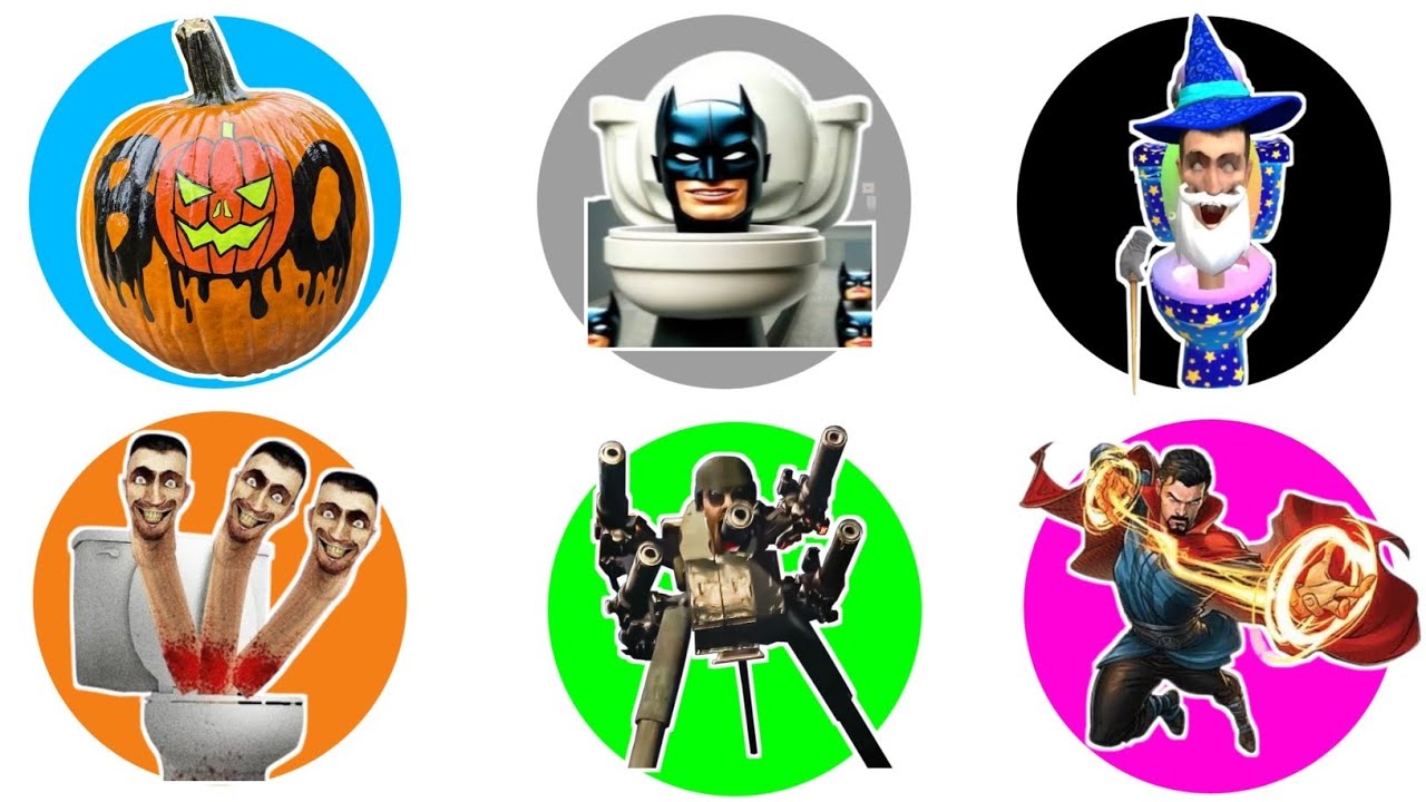 Superhero Marvel Batman Skibidi, Dr Strange, Penta Laser, Skibidi Three ...