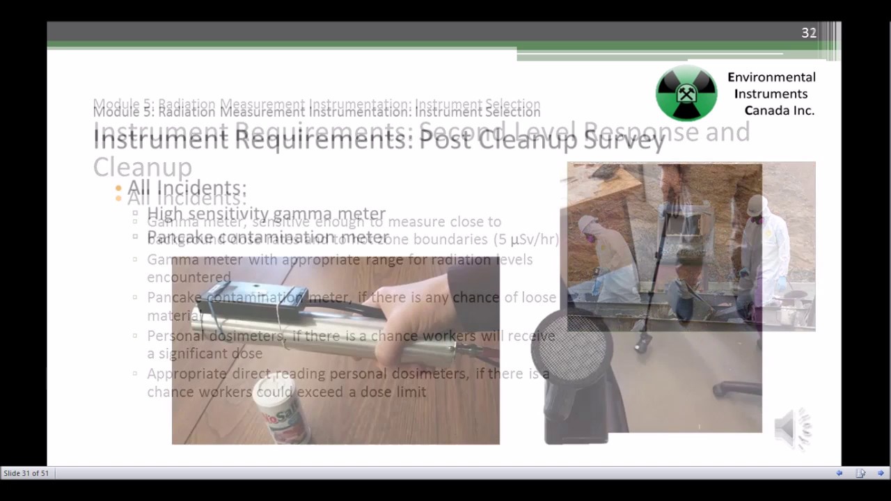 Emergency Response Radiation Training Module 5a: Instrument Selection ...