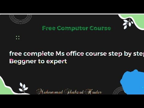 Computer IT Course MS office step by step - YouTube