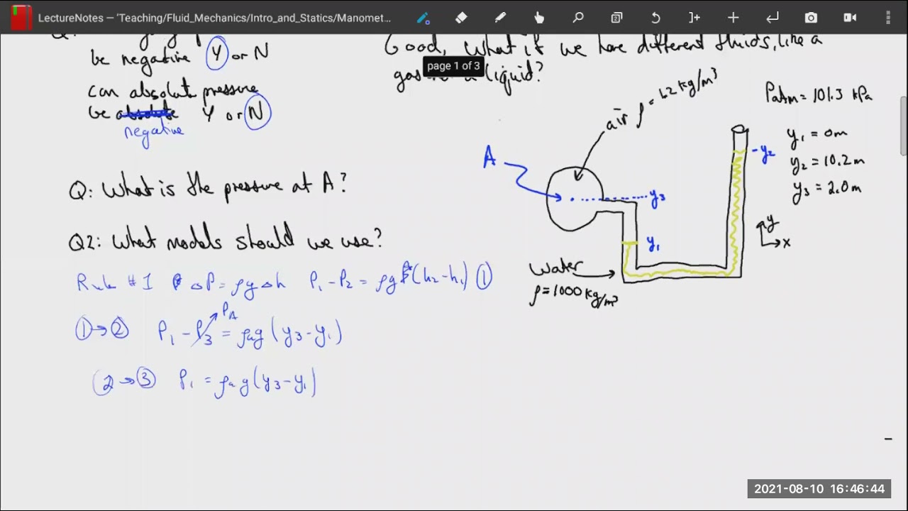 Fluid Mechanics: 5) Manometers - YouTube