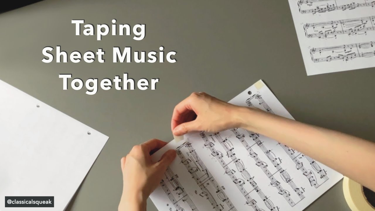 Taping Sheet Music Together | Preparing and organizing music scores ...