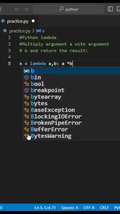Python Lambda Python Pythonprogramming Pythoncoding Coding Programming Code Youtube