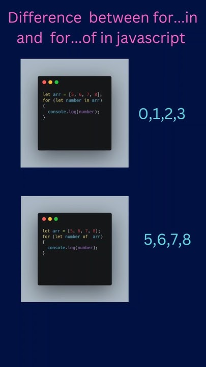 for...in vs for...of in JavaScript! 🔄🆚🔑 Which One to Use? #JavaScript # ...