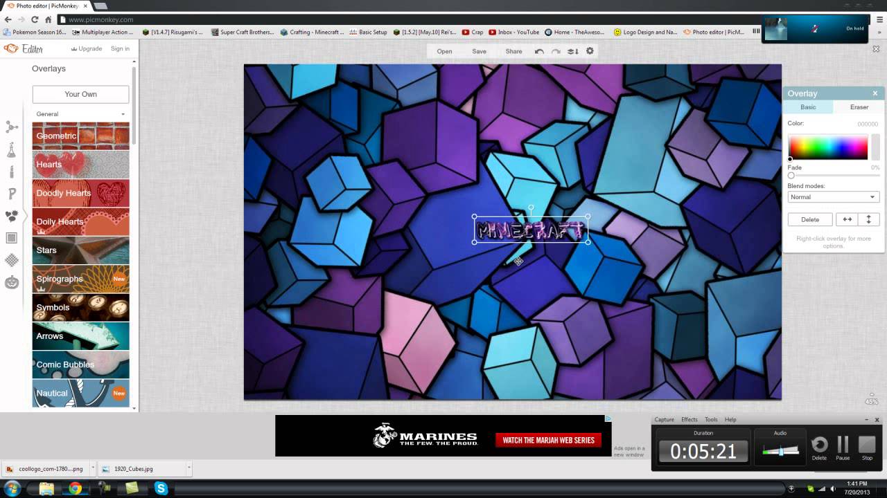 How To Create Minecraft Channel Art! EASY 2013 - YouTube