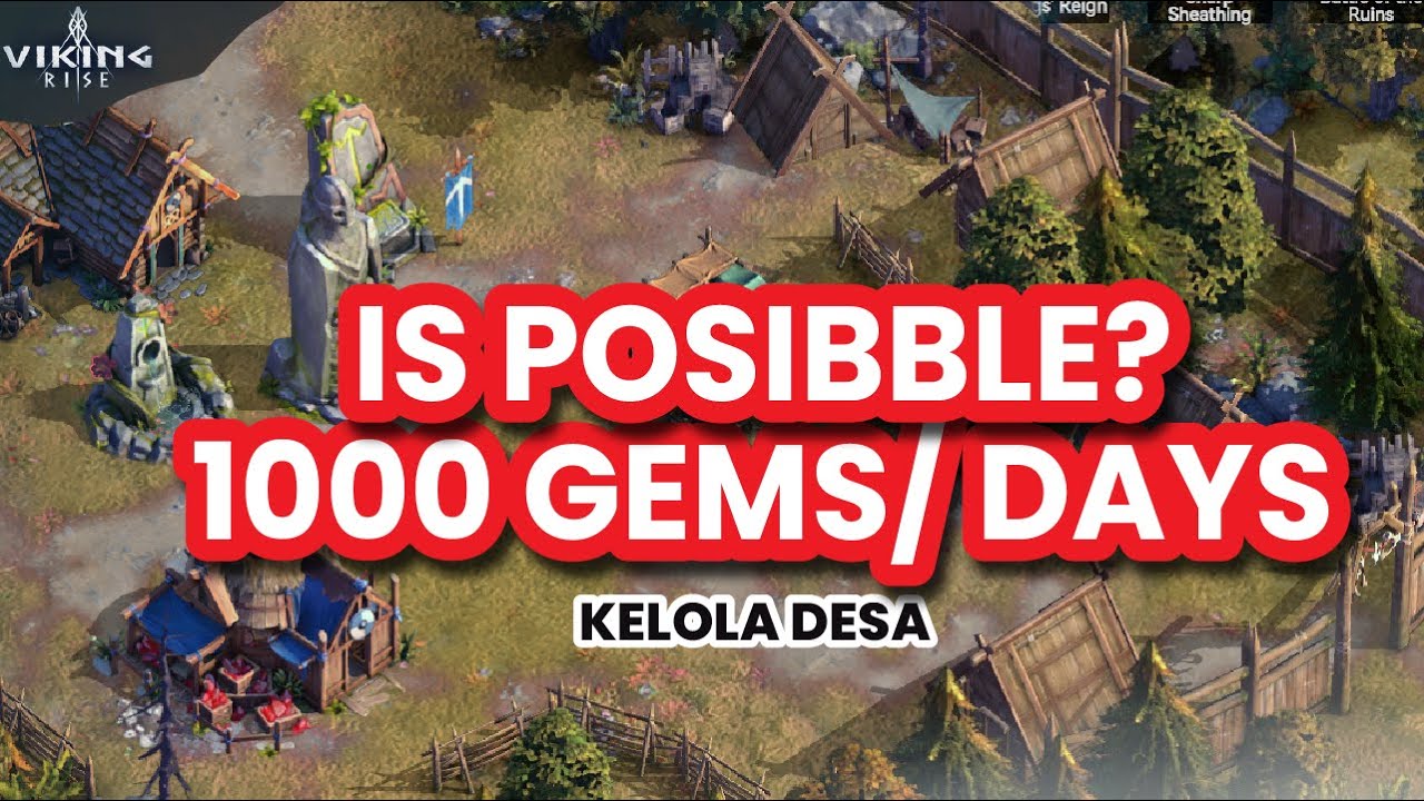 TIPS MENGHASILKAN 1000 GEMS (RUBY) PER HARI #vikingrise - YouTube