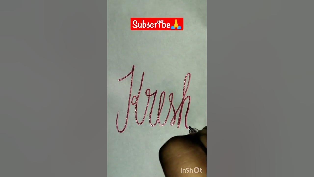 Krishika Name Write In English Cursive Writing🤩🤩 ️ Youtubeshorts