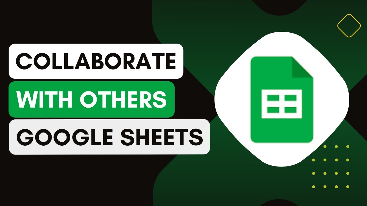 How To Collaborate With Others On A Google Sheets Spreadsheet ! - YouTube