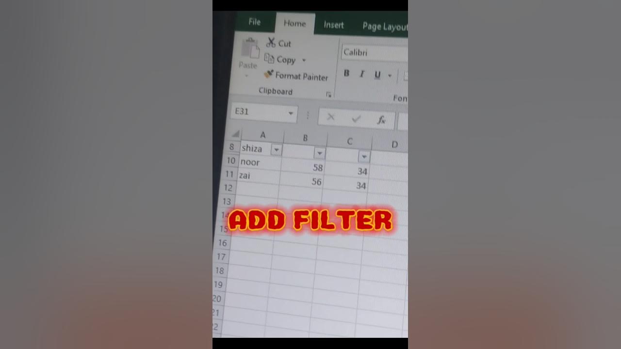 How to Add Filter on Selected Content in Excel/#exceltips#ExcelTips # ...