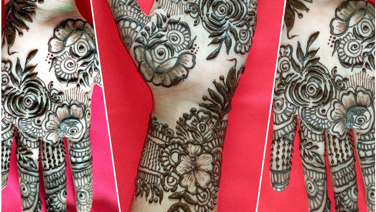 sundar aur aasann mehndi design | front hand mehndi design | - YouTube