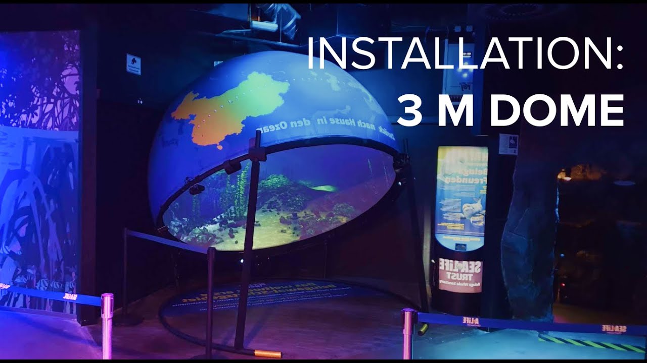 Installation of 3 m dome | Fulldome.pro - YouTube