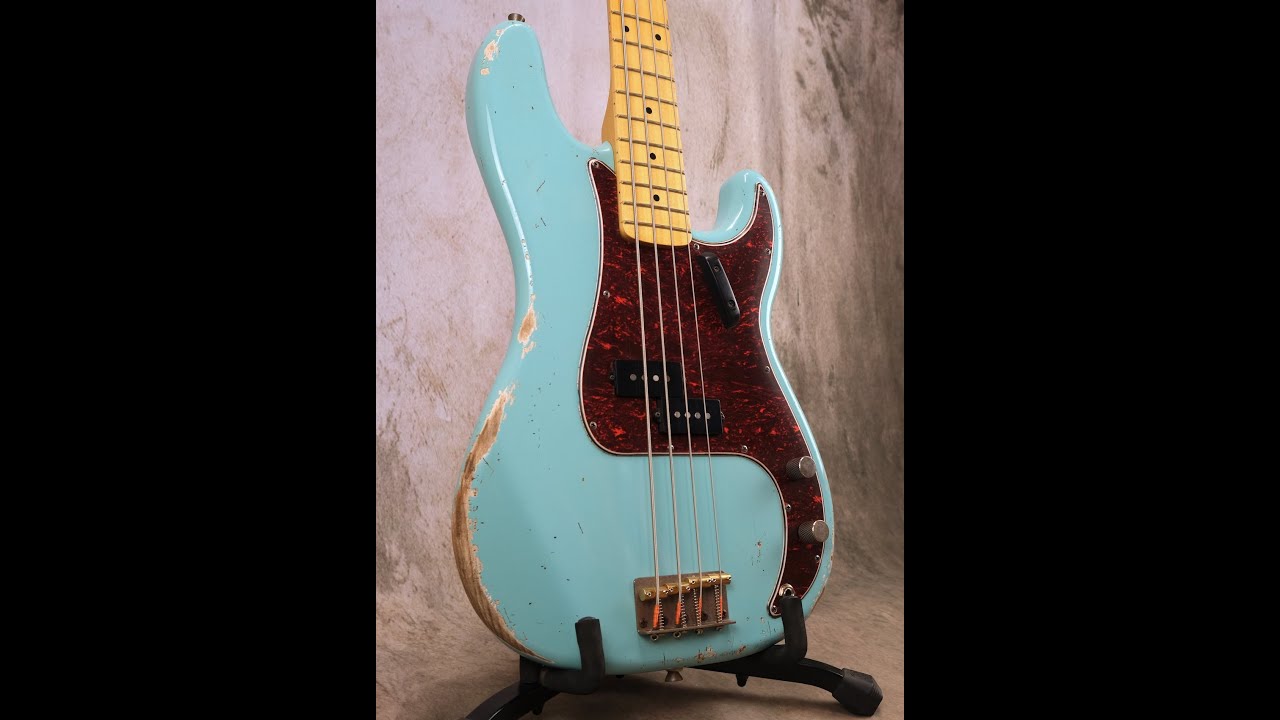 P Bass aged "Sonic Blue" by Alnus Bass 2022 - YouTube