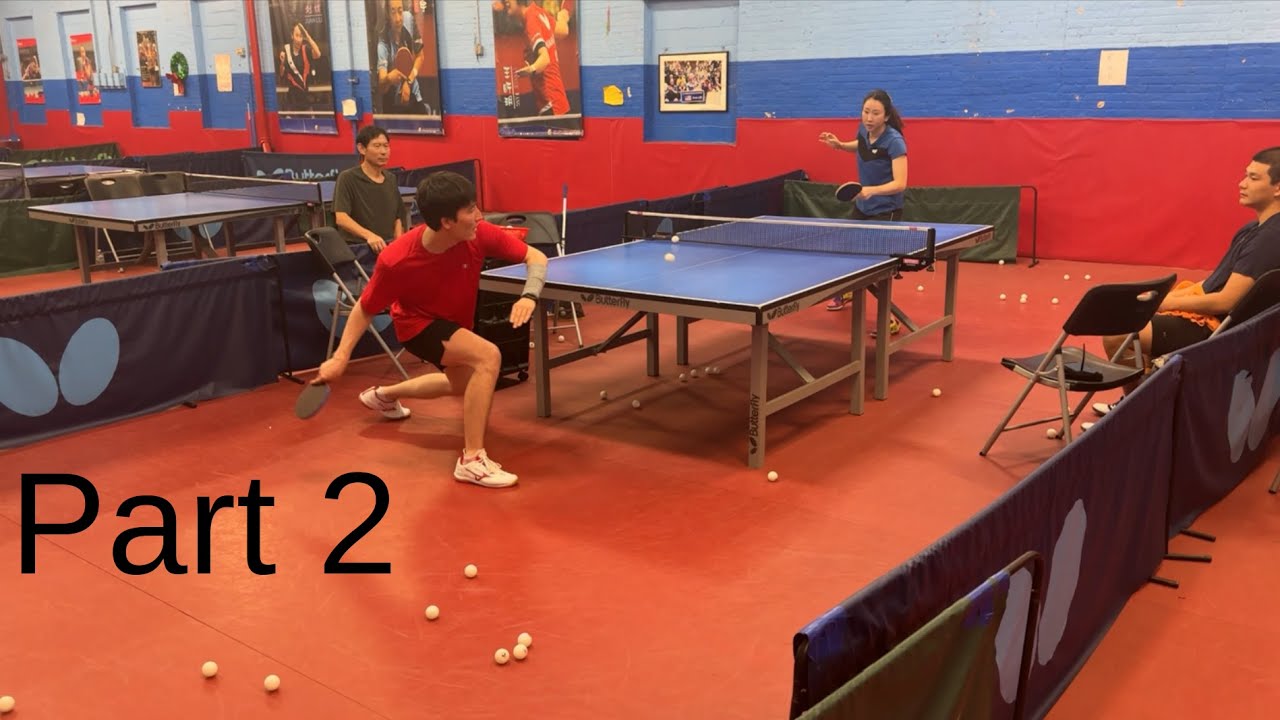 Table tennis training session with coach Liu Juan (part 2 - opening and ...