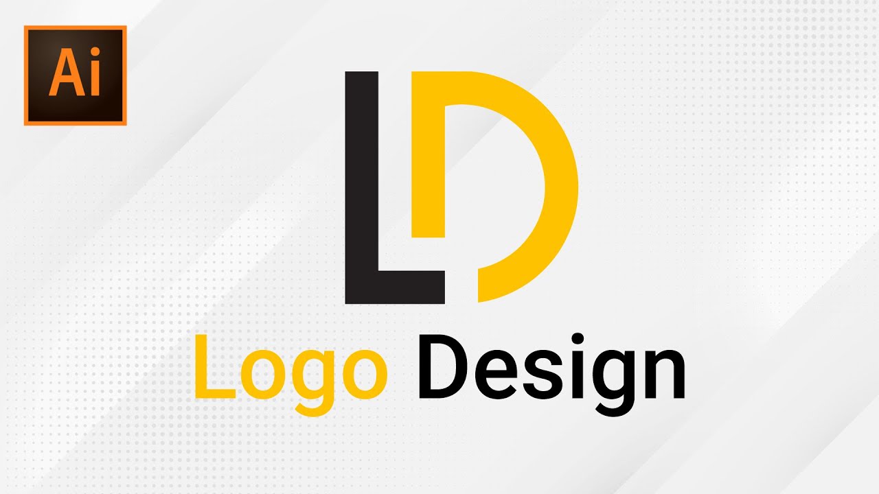 How To Create Latter " LD " Logo Design In Illustrator | Logo Design ...