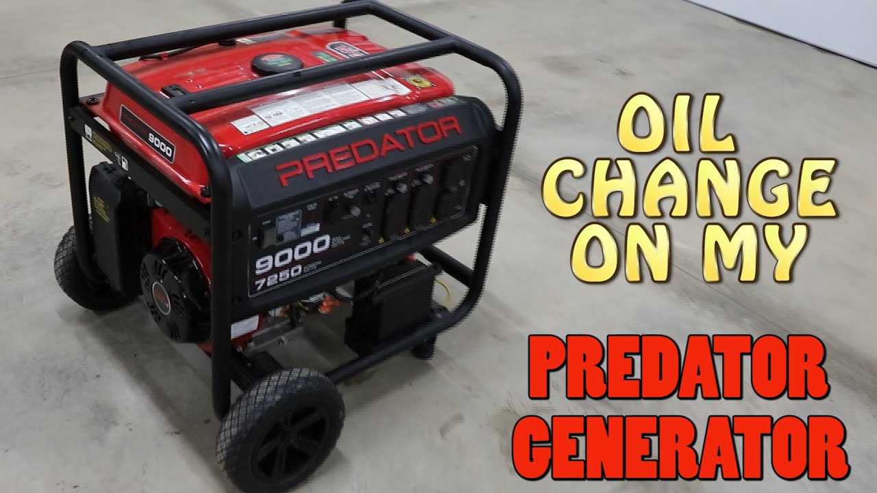 Predator Generator Oil Change ~ Maintenance - YouTube