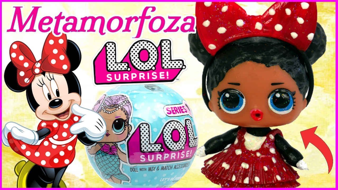 METAMORFOZA chińskiej LOL SURPRISE 🔃 Minnie Mouse Disney DIY - YouTube