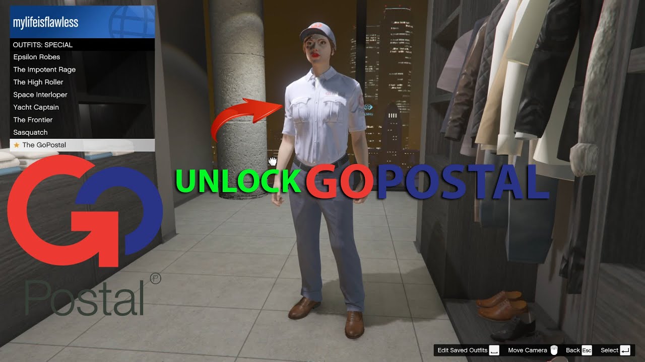 HOW TO UNLOCK GOPOSTAL OUTFT- GTA ONLINE - YouTube
