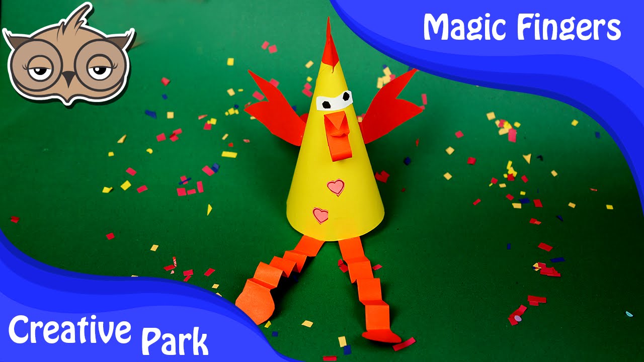 DIY Crafts - How To Make A Paper Hen For Kids - YouTube