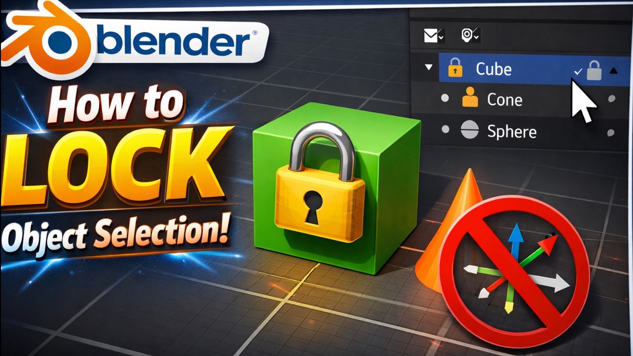 How to Lock Objects From Selection in Blender (Quick Tip) - YouTube