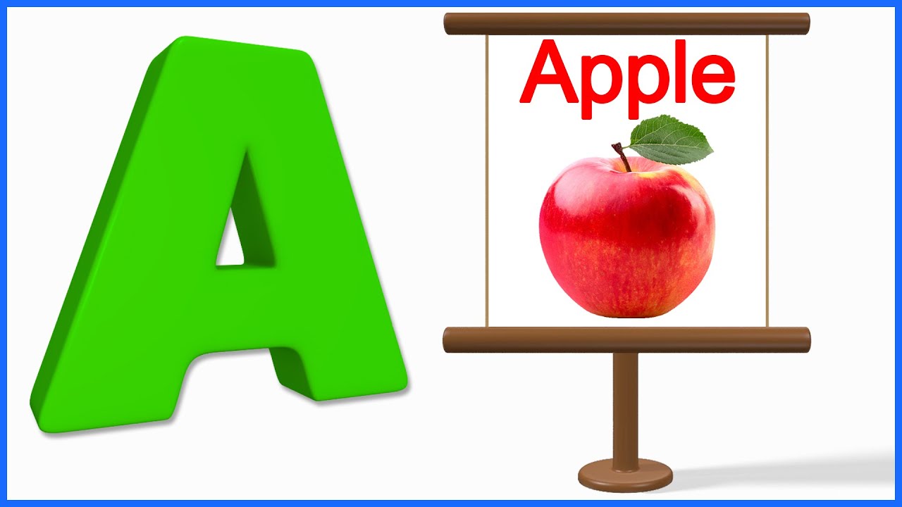 ABCD | Alphabets in English | A to Z | A For Apple B For Ball ...