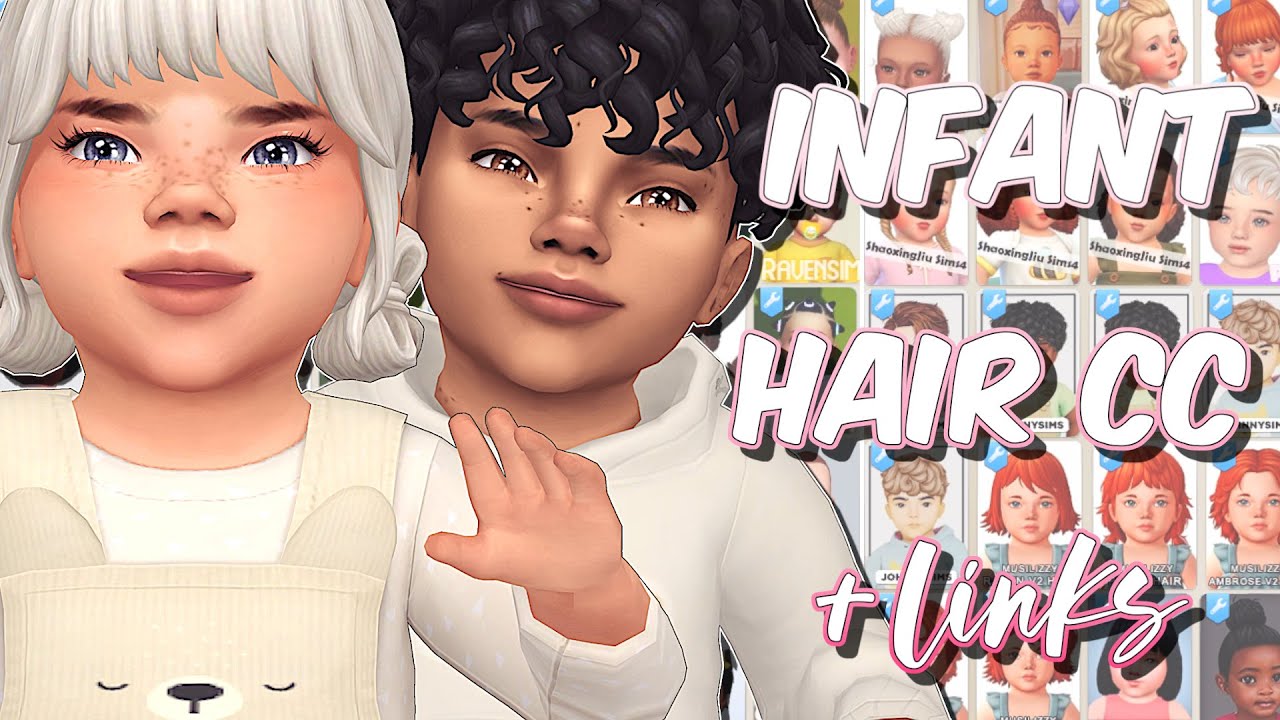 MAXIS MATCH INFANTS HAIR COLLECTION (100 items) | sims 4 cc + links ...