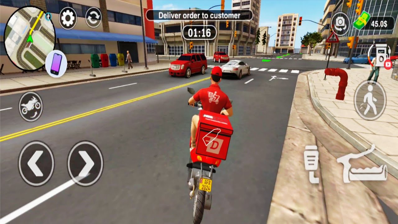 Food Delivery Boy Simulator 3d Game | Food Delivery In Scooty Driving ...