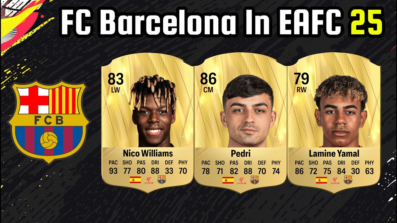 FC BARCELONA RATINGS | FIFA 25 | EAFC 25 🔥 | ft. Williams, Pedri, Yamal ...