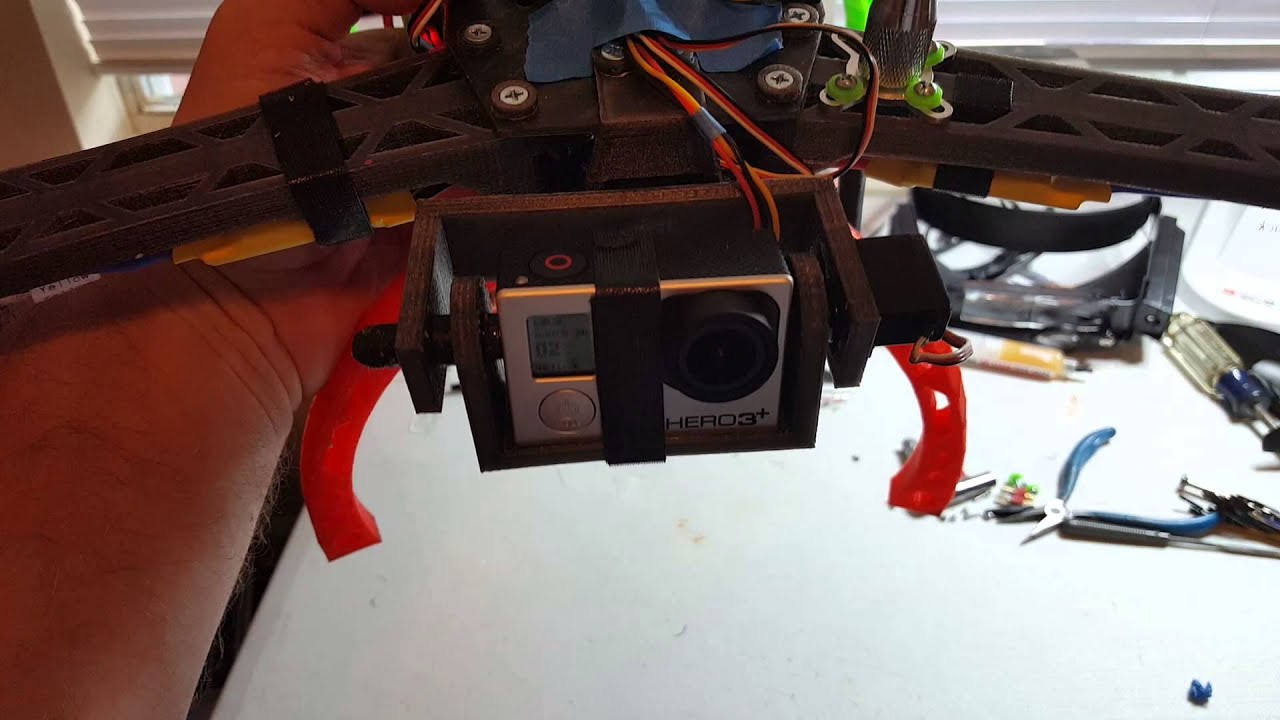 Custom 3d printed Micro servo gimbal for GoPro. - YouTube