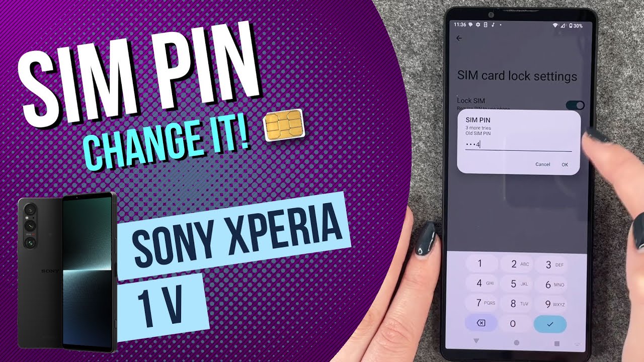 change sim pin sony xperia 1V - YouTube