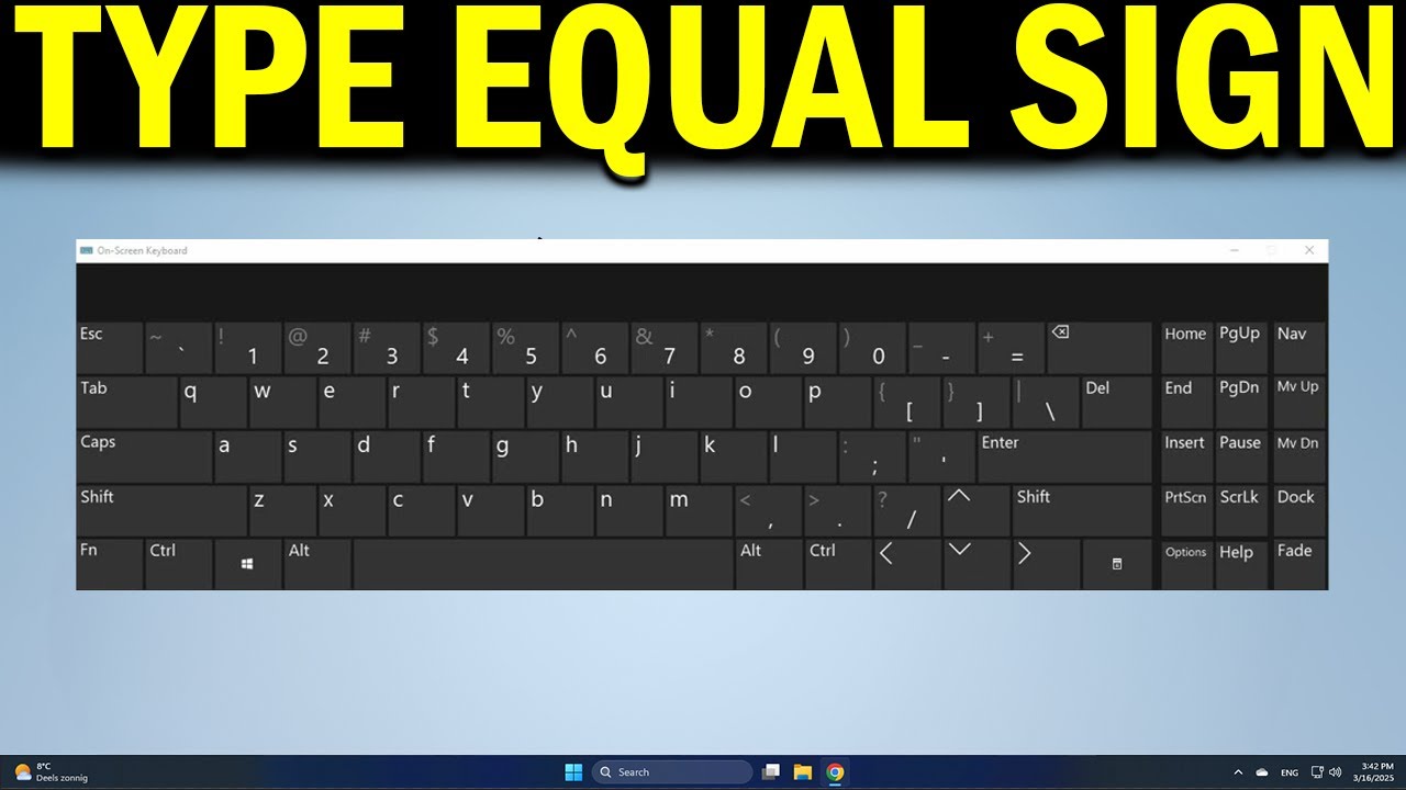 How To Type Equal Sign on HP Laptop - YouTube