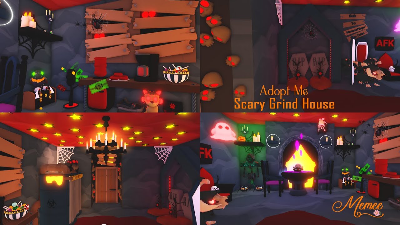 Scary Halloween Tiny House Speed Build Adopt Me #Roblox #adoptme - YouTube