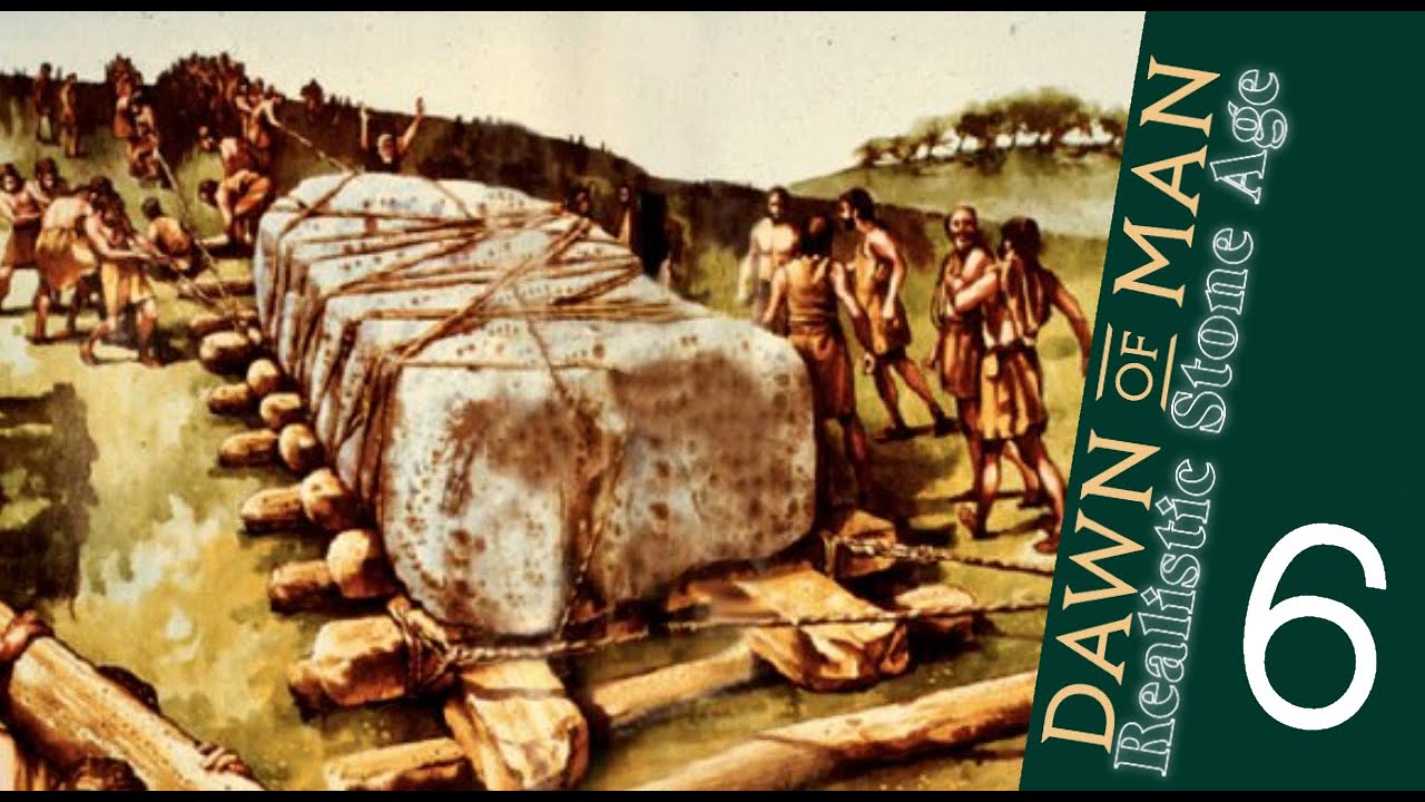Dawn Of Man: S6 Ep25 - Realistic Stone Age - Building the stone circle ...