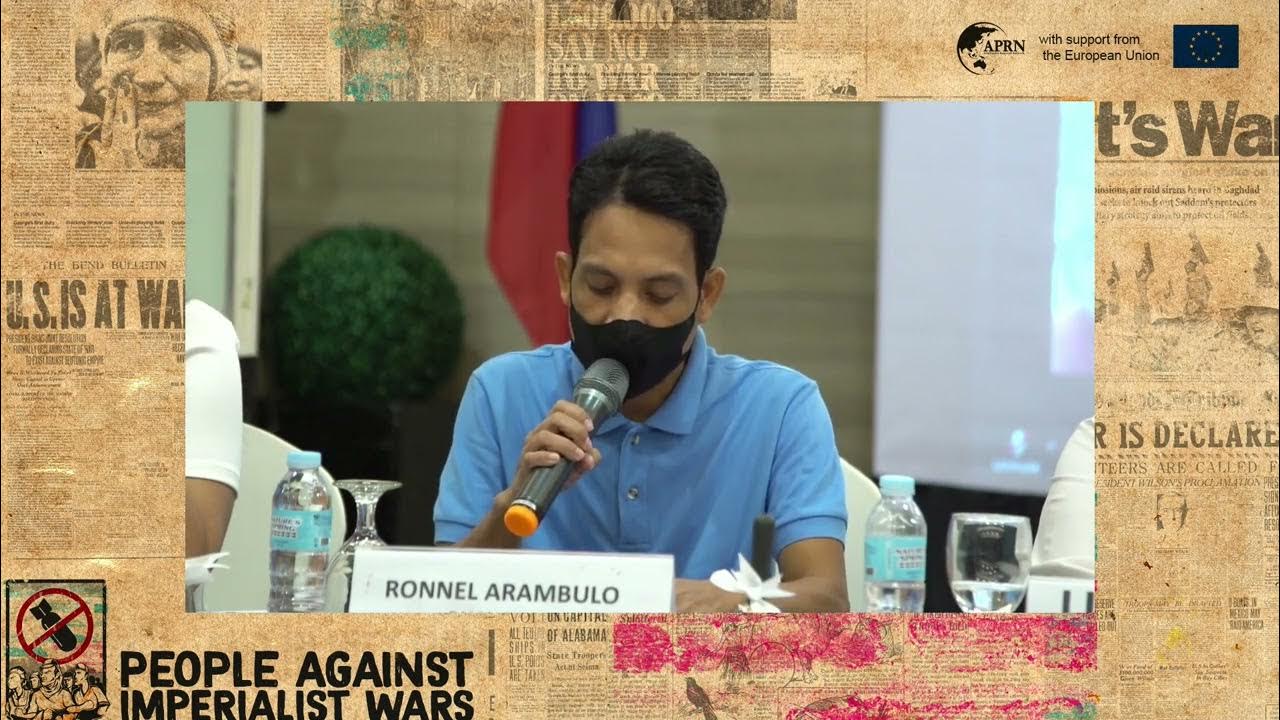 [People Against Imperialist Wars] Ronnel Arambulo - YouTube