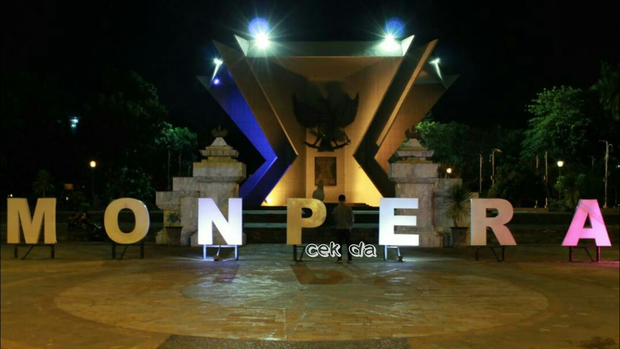 Suasan Malam hari di-Monumen Perjuangan Rakyat - MONPERA | Palembang ...