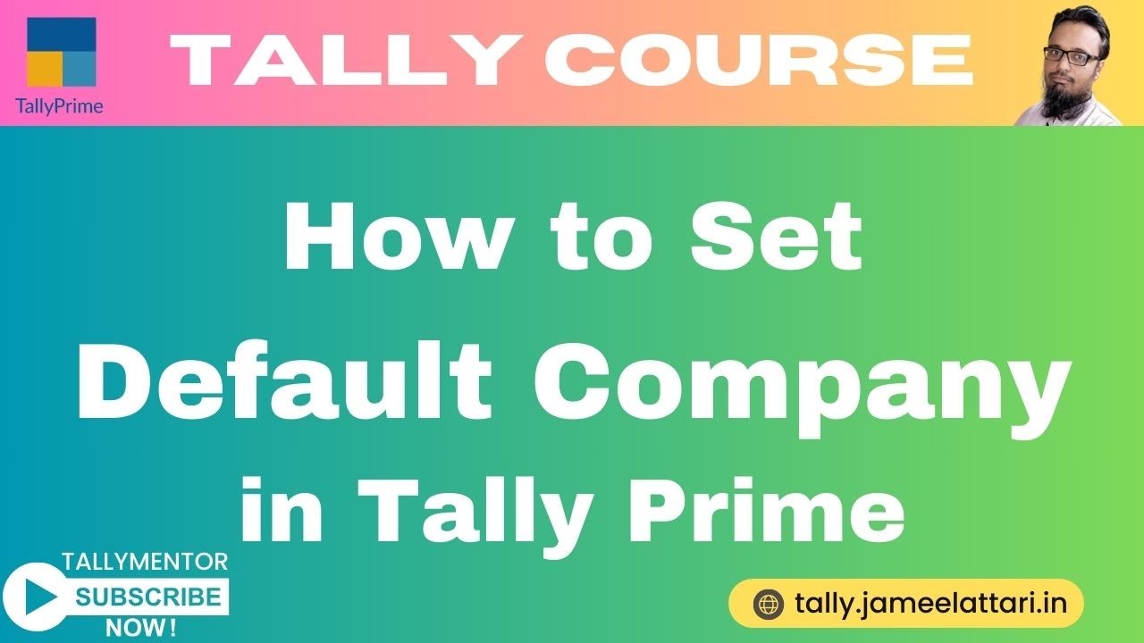 How to Set Default Company in Tally Prime | How to Configure Default ...