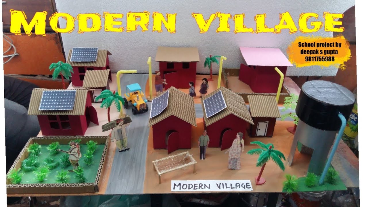 modern village model #schoolproject #modernvillage #swachbharatmission ...