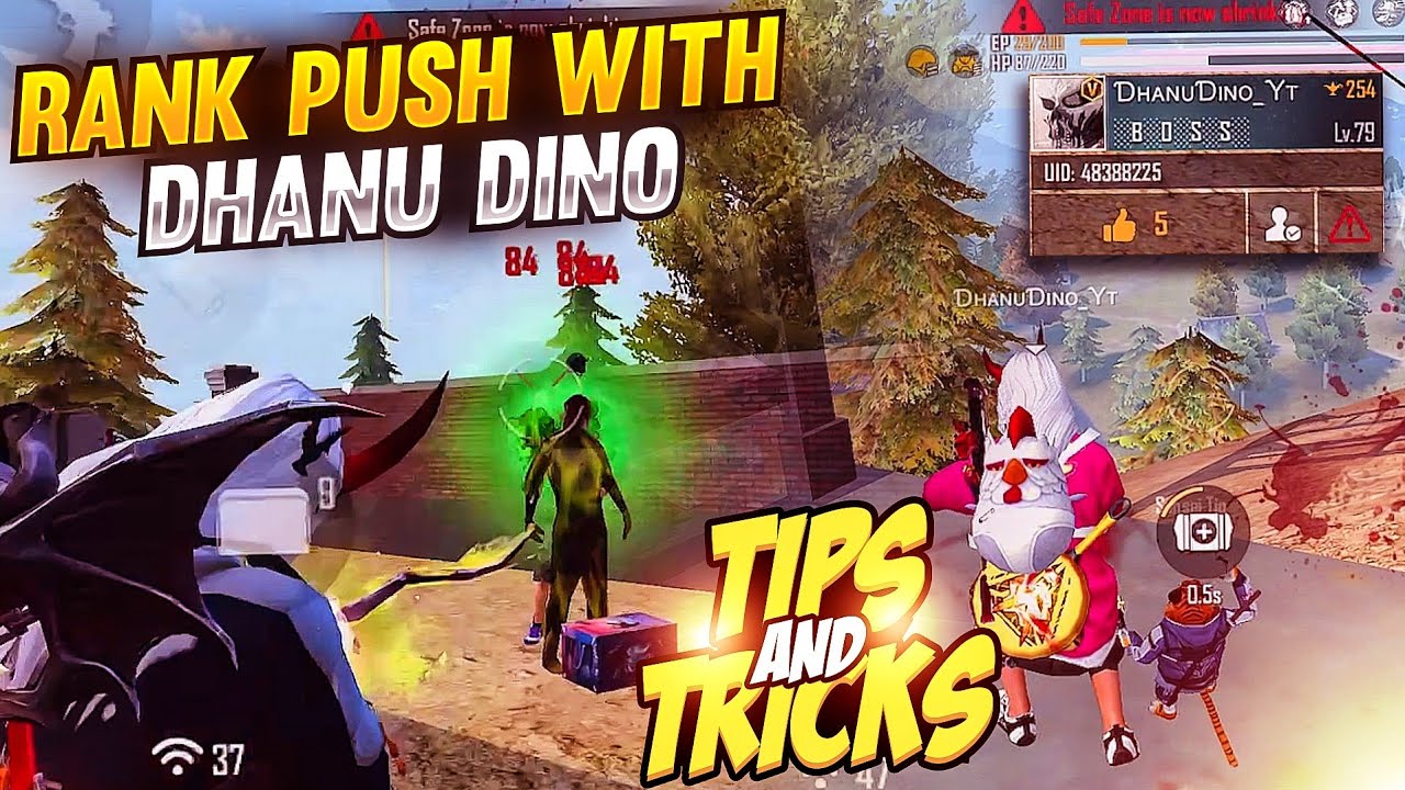 Last Day Rank Push With Dhanu Dino (Telugu Gaming Ff) Bro || Rank Push ...