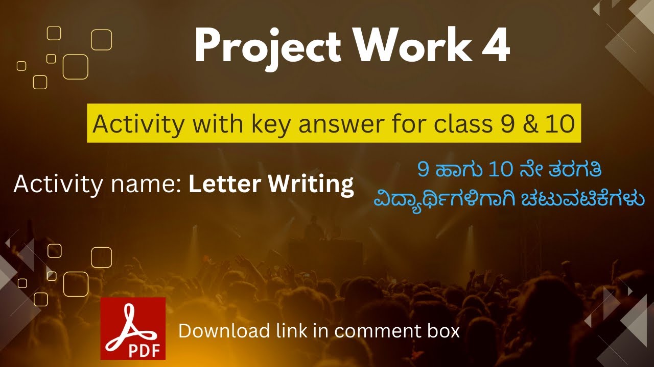 SSLC Project work 4 | 10th class activity workbook of English | Letter ...